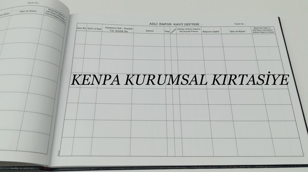 Kenpa Kurumsal Kırtasiye Okul Eğitim Gereçleri. Adli rapor kayıt defteri Kenpa Kurumsal Kırtasiye Okul Eğitim Gereçleri. Adli rapor kayıt defteri
